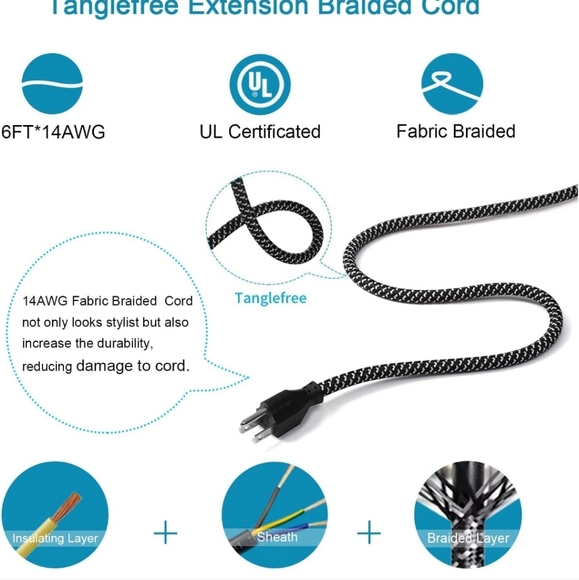 Tablets & Accessories | Power Strip 1 Outlets Extension Cord 6 Feet ...